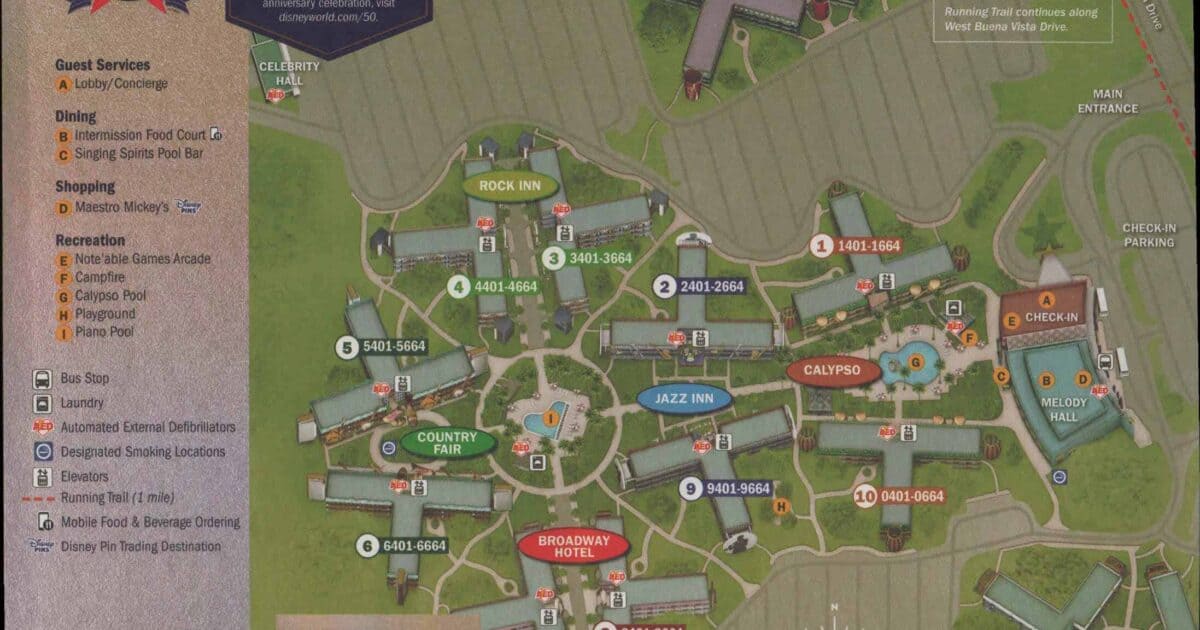 Disney’s All-Star Music Resort Map – Resorts Gal