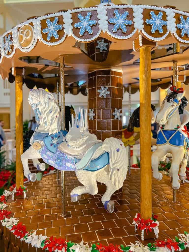 2022 Gingerbread Carousel at Disney's Beach Club Features Disney Princesses