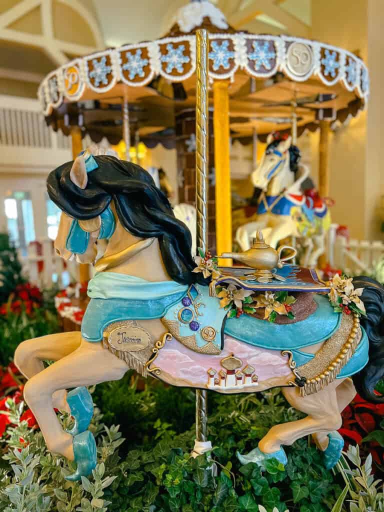 2022 Gingerbread Carousel at Disney's Beach Club Features Disney Princesses
