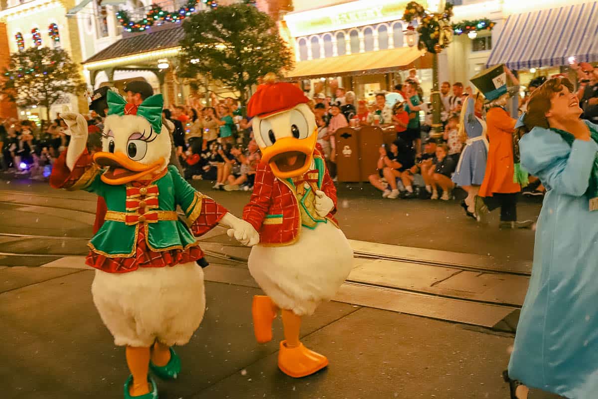 Mickeys Once Upon A Christmastime Parade Characters And Photos