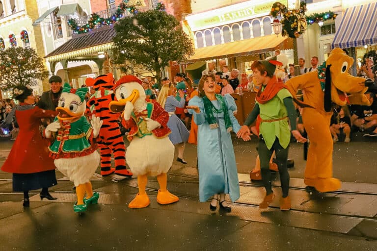 Mickeys Once Upon A Christmastime Parade Characters And Photos