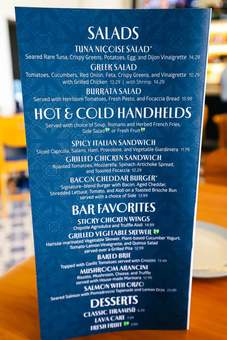 Bar Riva Review at Disney's Riviera Resort - Resorts Gal