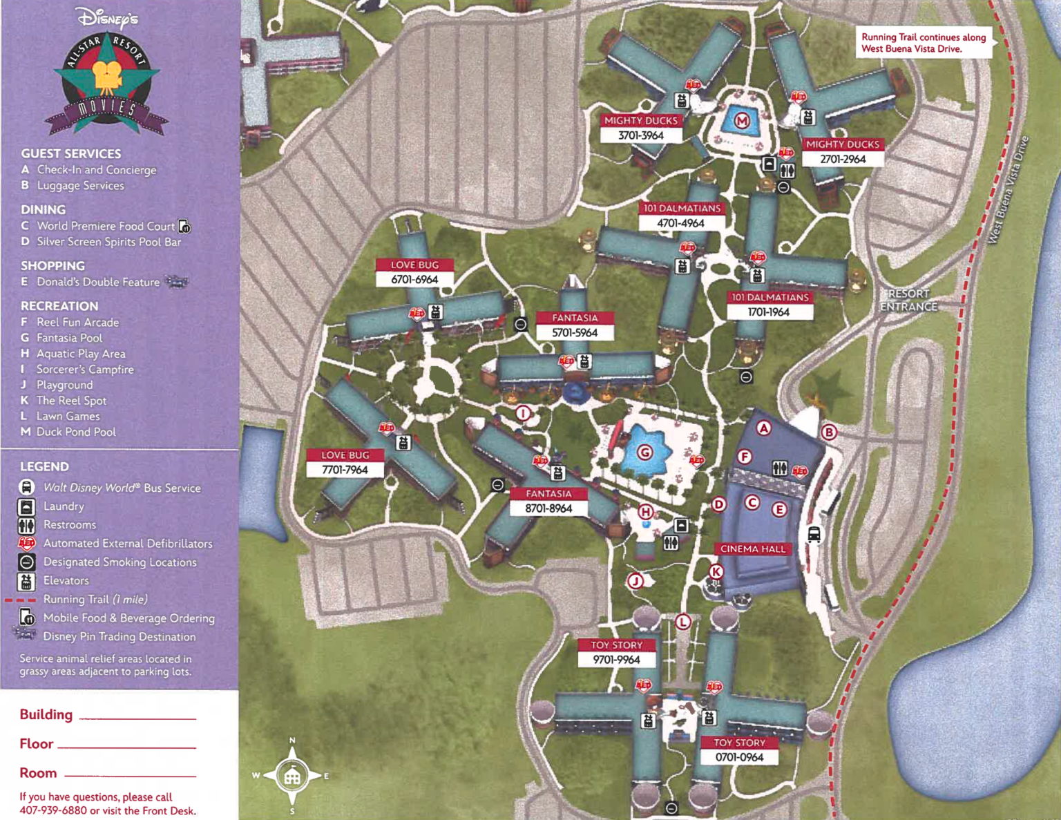 Disney's All-Star Movies Resort Map - Resorts Gal