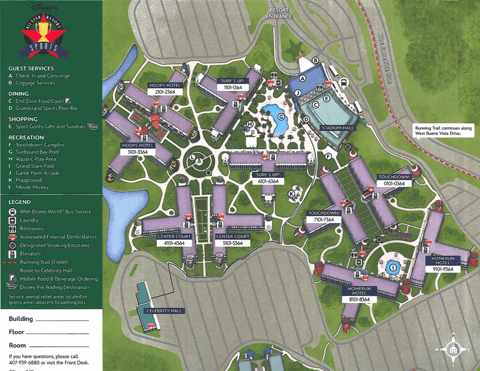 Disney's All-Star Sports Resort Map - Resorts Gal