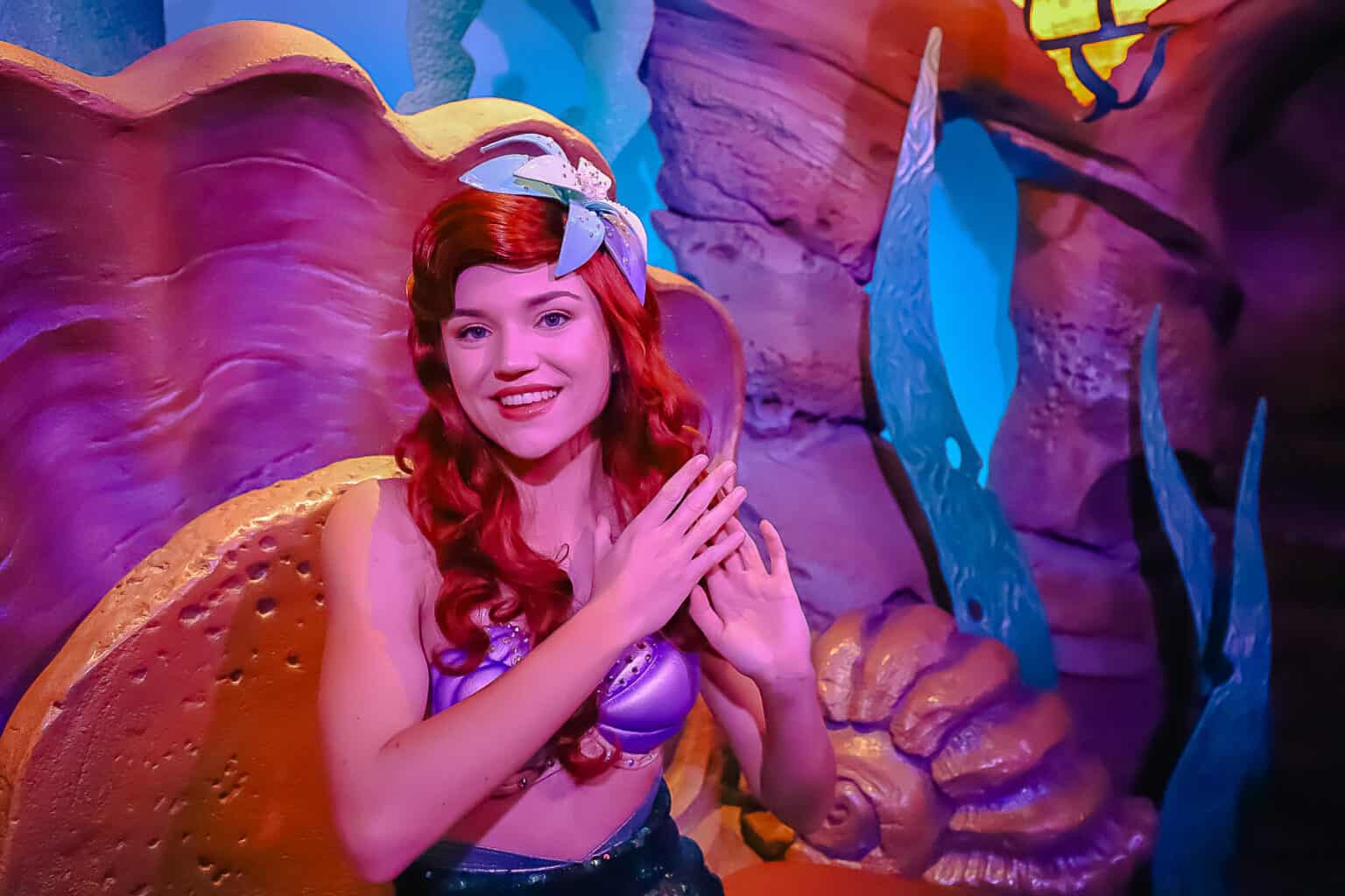 Meet Ariel at Her Grotto in New Fantasyland at Magic Kingdom (Mermaid Form)