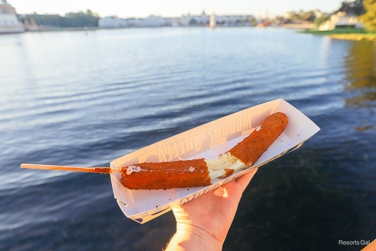 Review: The Giant Mozzarella Stick at Blue Ribbon Corn Dog on Disney's ...