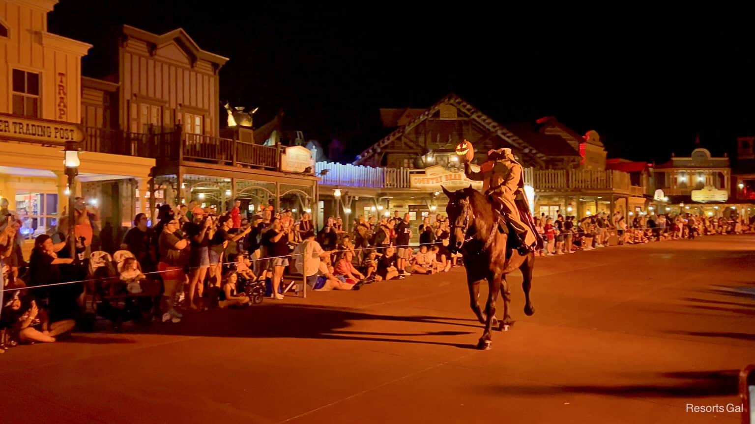 Watching the Boo To You Parade in Frontierland vs. Main Street USA