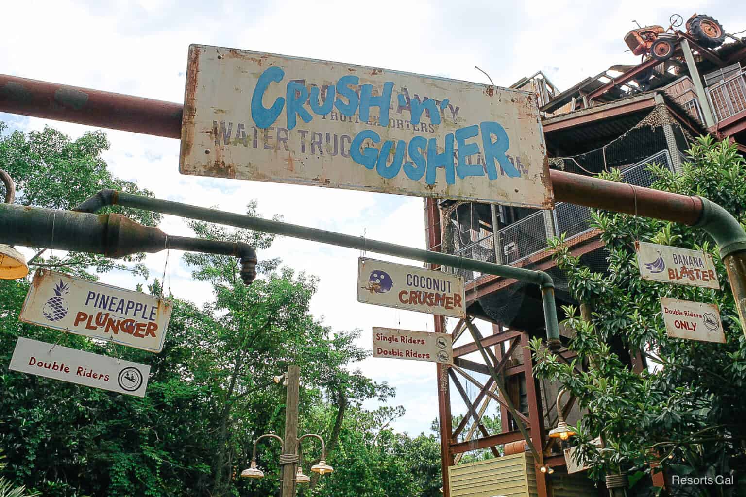 Crush 'n' Gusher at Disney's Typhoon Lagoon (A Water Coaster Attraction)