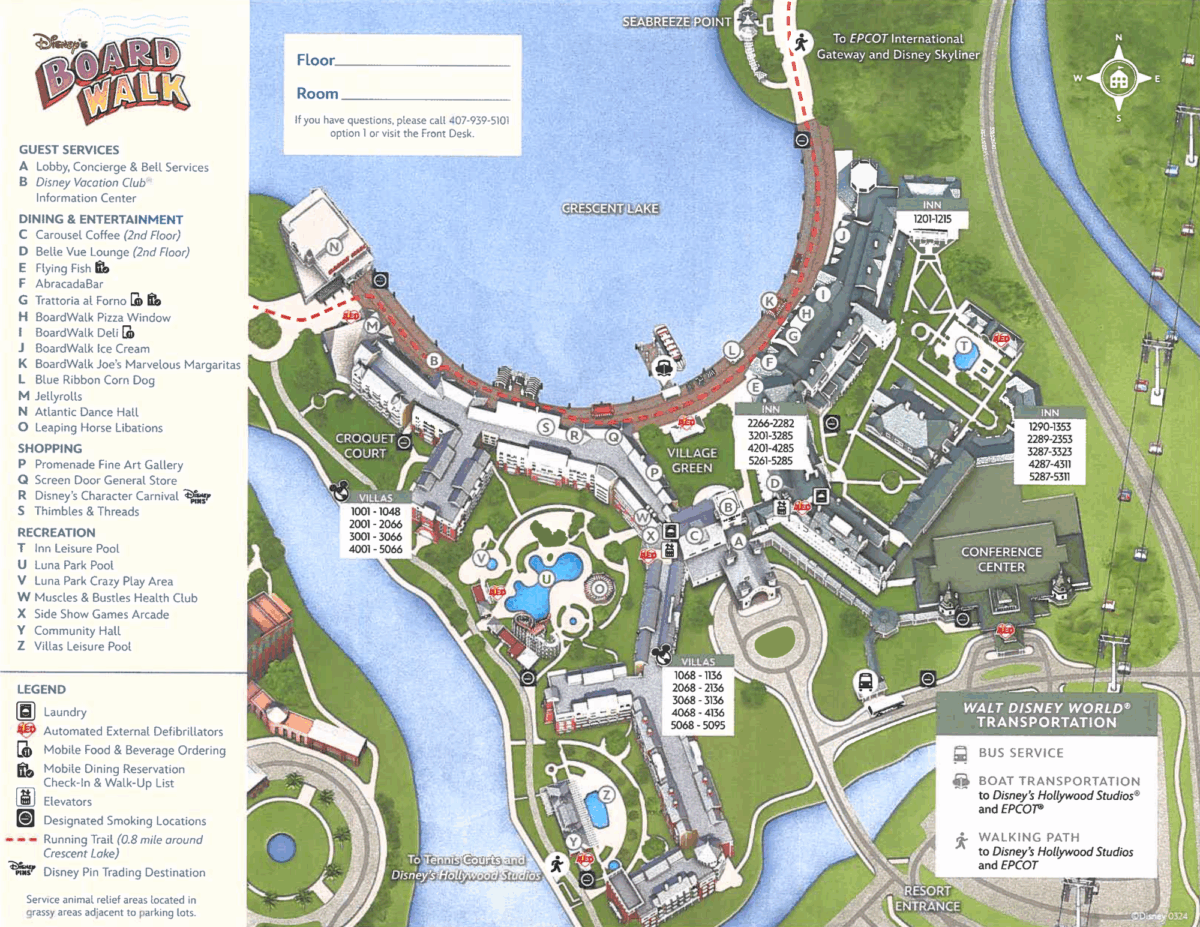 Disney's BoardWalk Resort Map - Resorts Gal
