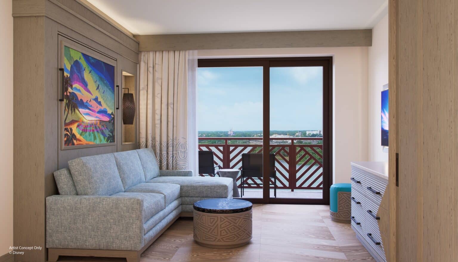 Concept Art: Island Tower Rooms at Disney's Polynesian Villas and Bungalows