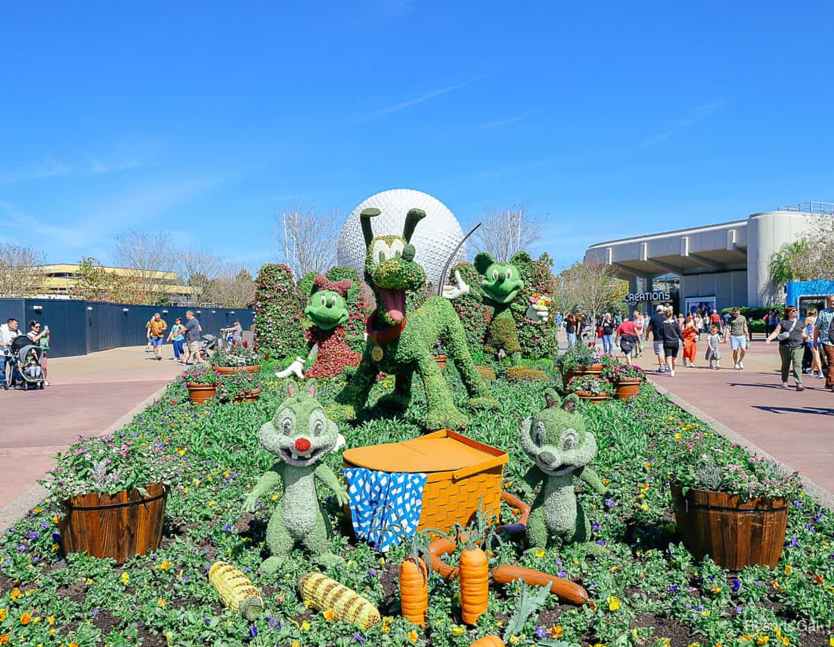 New and Returning Character Topiaries for the 2025 Epcot International ...