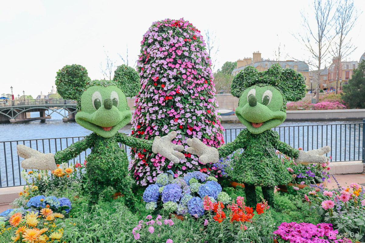 Through the Years: Mickey and Minnie Mouse's Character Topiaries at ...
