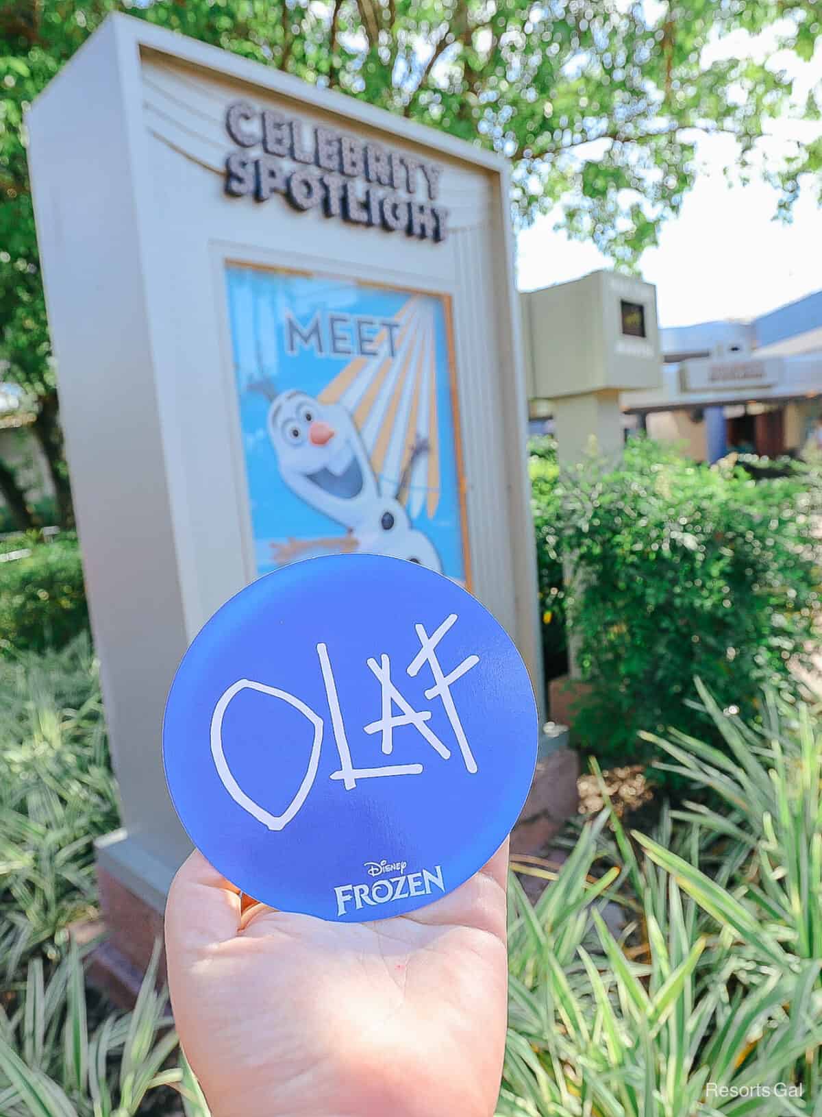Meet Olaf at Celebrity Spotlight (Disney's Hollywood Studios) - Resorts Gal