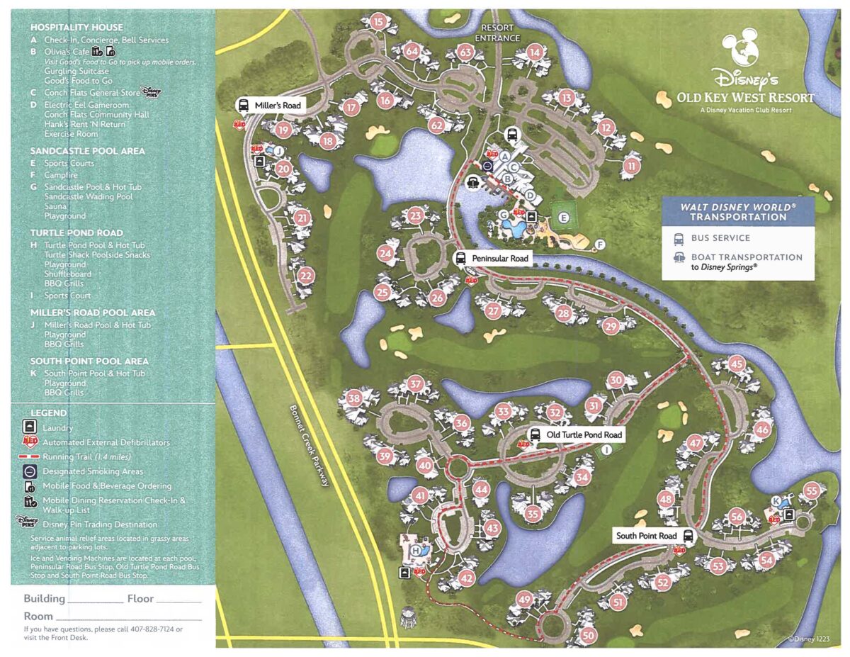 Disney's Old Key West Resort Map - Resorts Gal