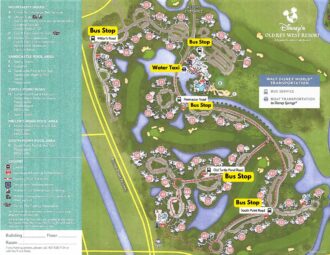 Disney's Old Key West Transportation Map (With Destinations)