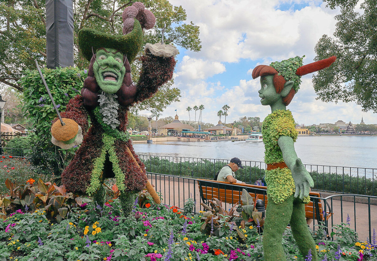 Through the Years: Peter Pan Character Topiaries at Epcot's Flower and ...
