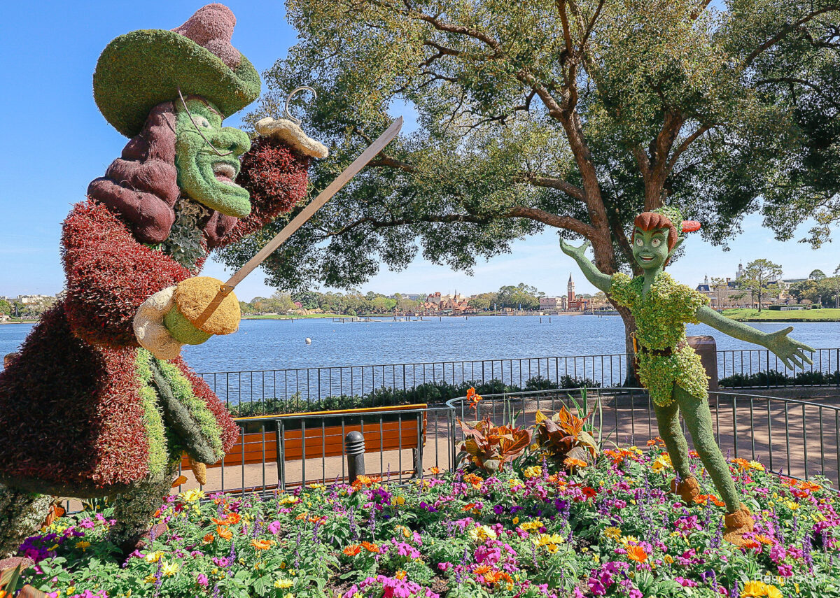 Through the Years: Peter Pan Character Topiaries at Epcot's Flower and ...