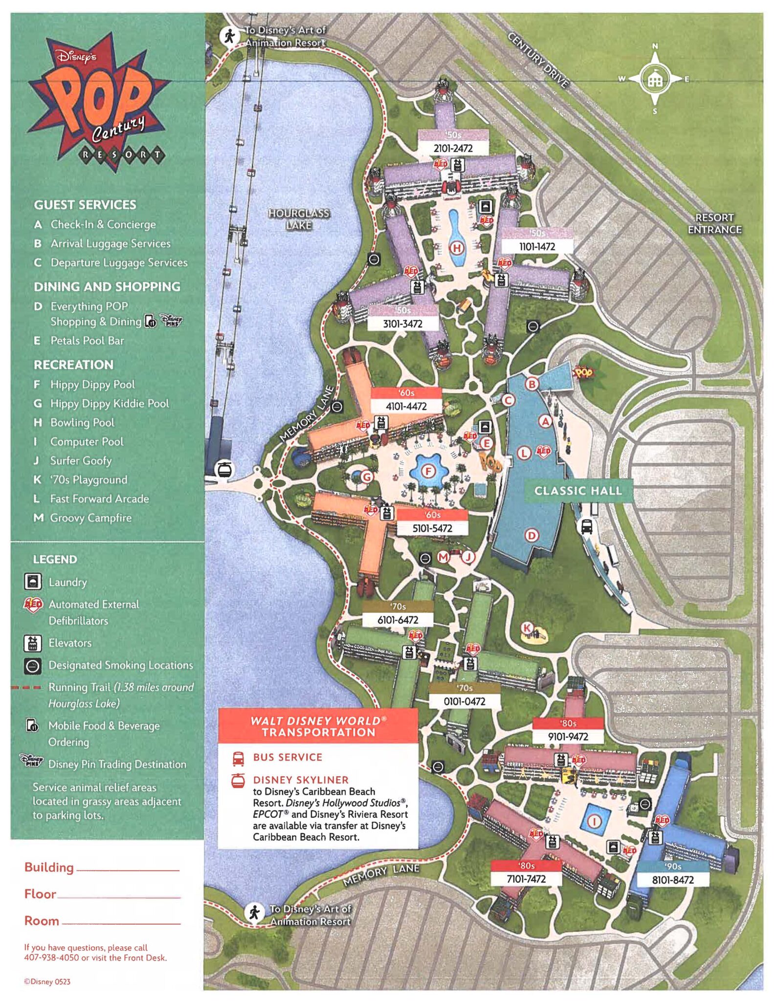 Disney's Pop Century Resort Map - Resorts Gal