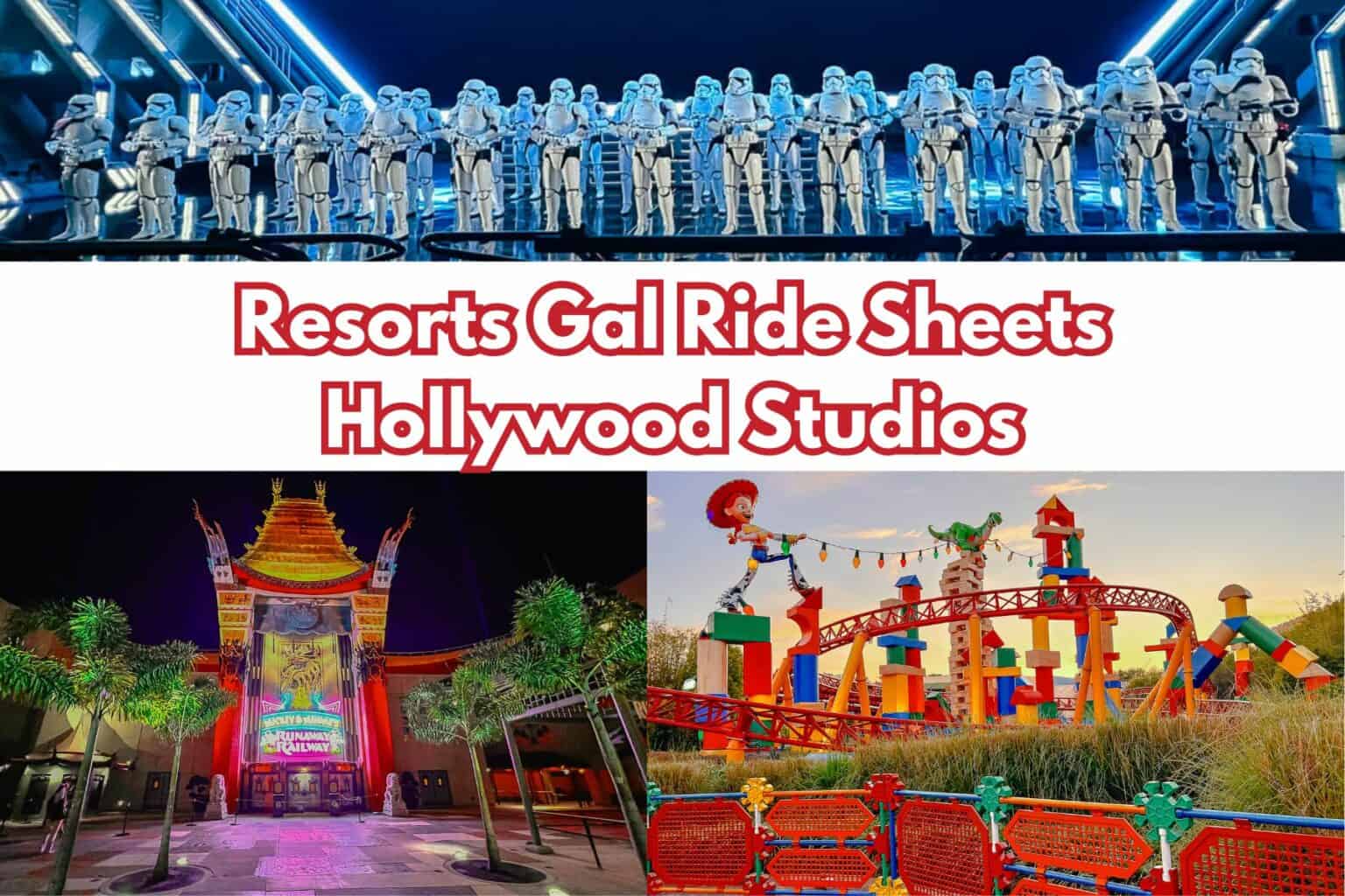 Free Ride Spreadsheet for Disney's Hollywood Studios