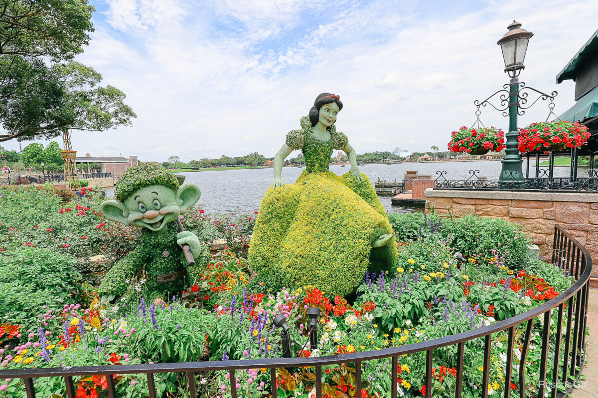 Through the Years: Snow White and the Seven Dwarfs Character Topiaries ...