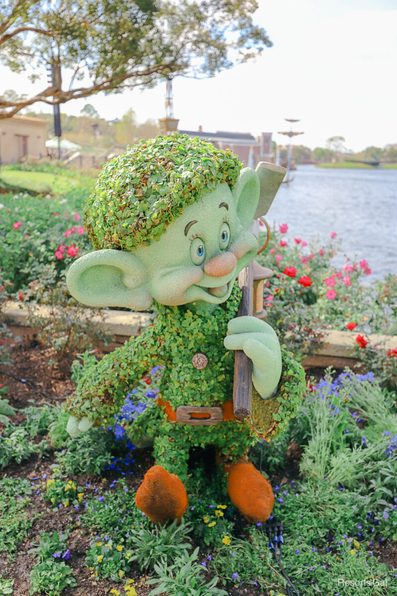 Through the Years: Snow White and the Seven Dwarfs Character Topiaries ...