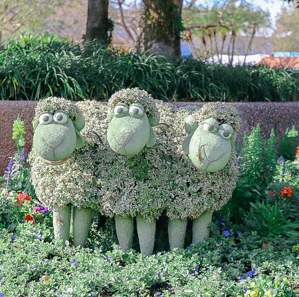 Through the Years: Woody, Bo Peep, and Sheep Topiaries at Epcot's ...