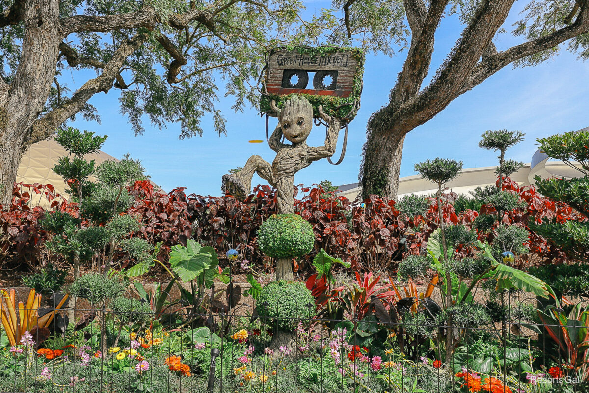 Young Groot Character Topiary Debuts at Epcot (Photos and Location)